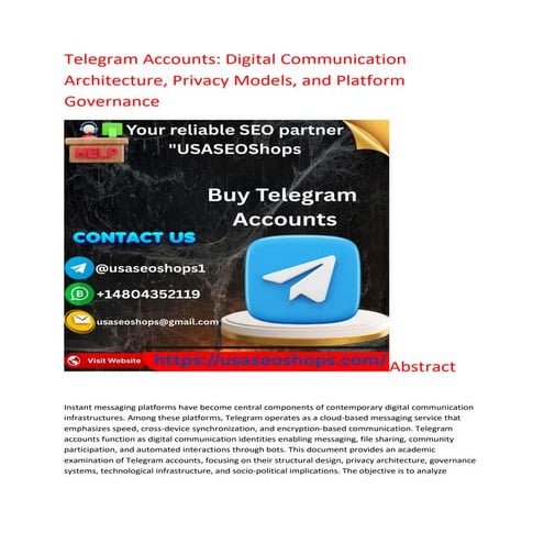 Buying Telegram Accounts in 2026: A Detailed Step-by-Step Guide | PDF