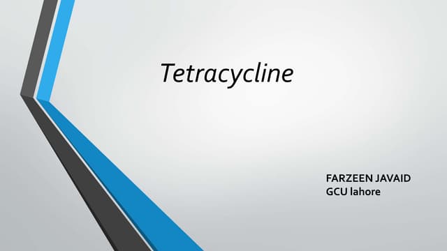 Tetracyclines | PPTX