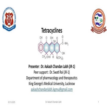 Tetracycline Antibiotics: Mechanism, Uses & Recent Advances | PPTX