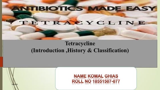 Tetracycline | PPTX | Chemistry | Science