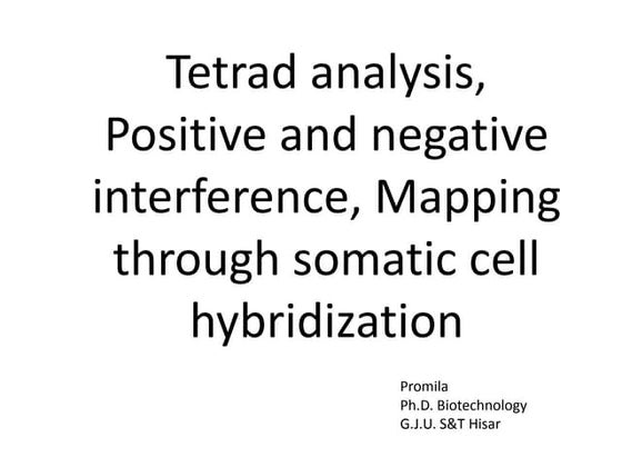 Tetrad analysis by rk | PPT
