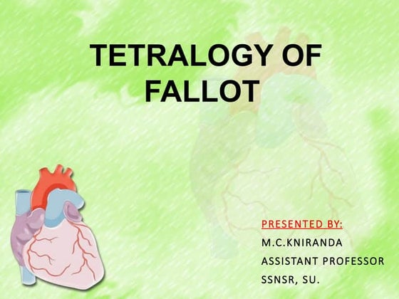 Tetralogy of fallot | PPT | Heart and Cardiovascular Diseases ...