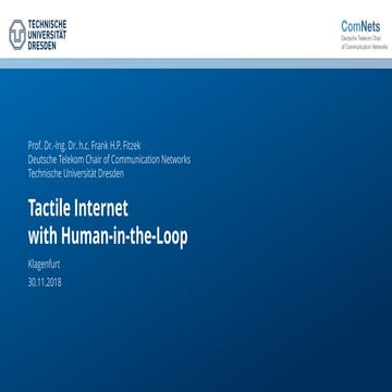 Tactile Internet with Human-in-the-Loop | PDF