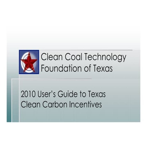 Texas Clean Carbon Incentives | PDF