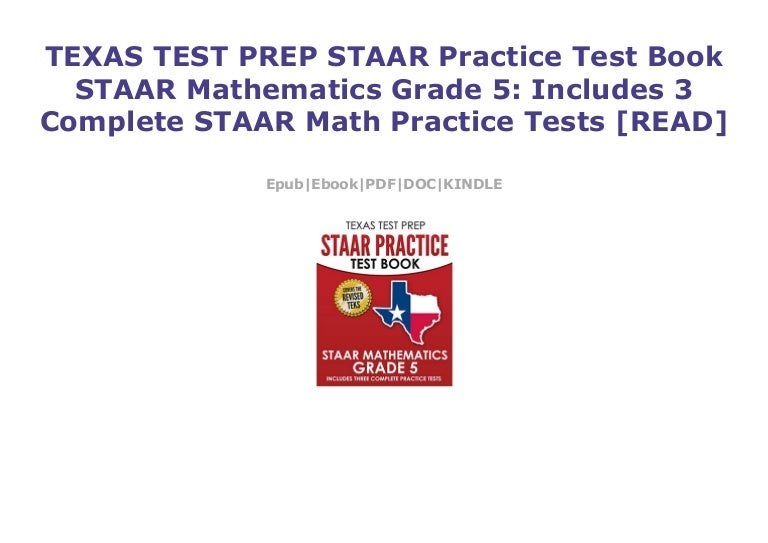 Texas Test Prep Staar Practice Test Book Staar Mathematics Grade 5