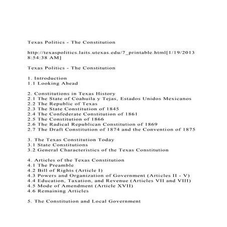 Chapter 2 federalism and the texas constitution | PPTX