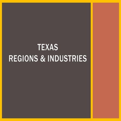 Texas Regions, Industries (past & present) and Subsistence Economy | PPTX