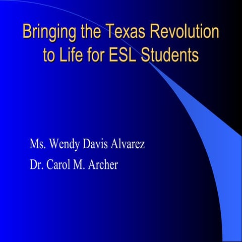 Texas revolution for esl students | PPT