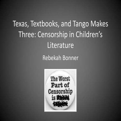 Texas, textbooks, and tango makes three | PPTX