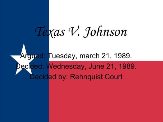 Texas Vs Johnson | PPT