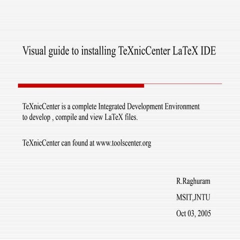 TeXnicCenter inssdfghjsdfghsdfghasdfghtallation.ppt