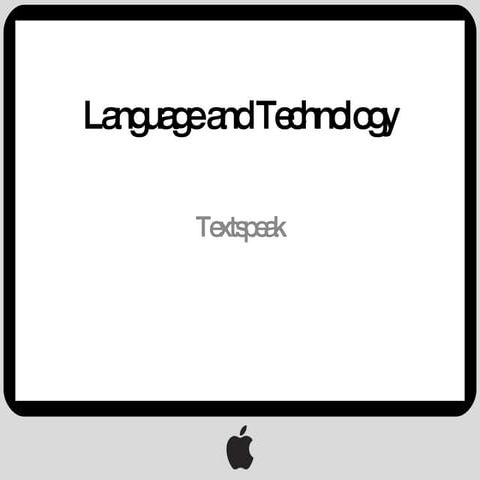 Textspeak: English Language | PPT