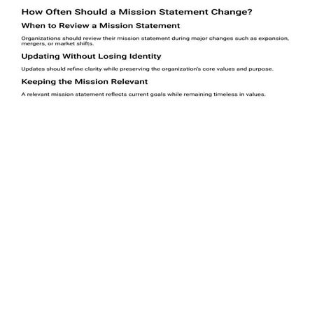 How Often Should a Mission Statement Change? | PDF