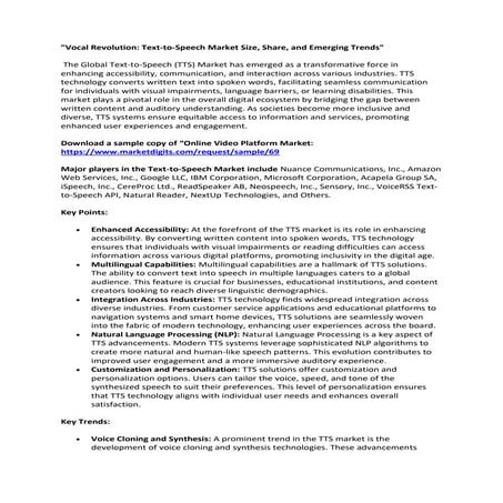 FUTURE OF COMMUNICATION: TEXT-TO-SPEECH SOFTWARE | PDF