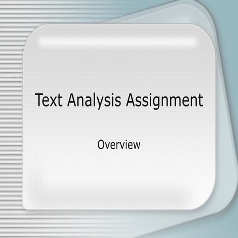 Text analysis details | PPT | Education
