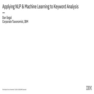Applying Nlp And Machine Learning To Keyword Analysis Ppt