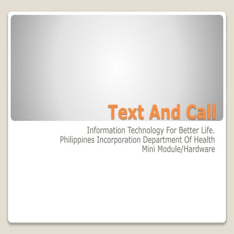 Text and call | PPTX