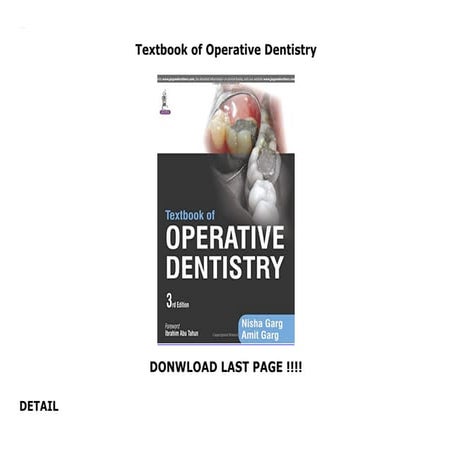 Textbook of Operative Dentistry | PDF