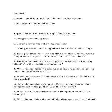 textbook Constitutional Law and the Criminal Justice System.docx