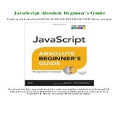 textbook$ JavaScript Absolute Beginner's Guide READ PDF EBOOK