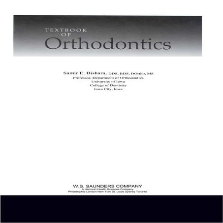 Text book of orthodontics | PDF
