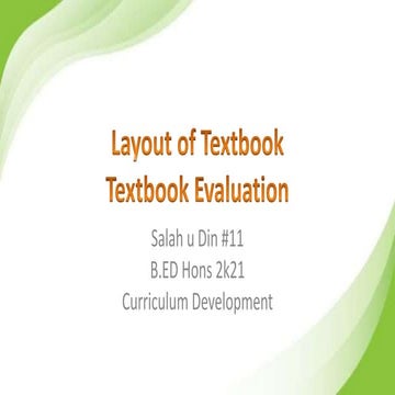 Textbook, Layout of Text and Text book Evaluation.pptx
