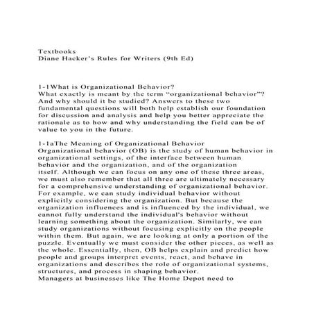 TextbooksDiane Hacker’s Rules for Writers (9th Ed)1-1W.docx