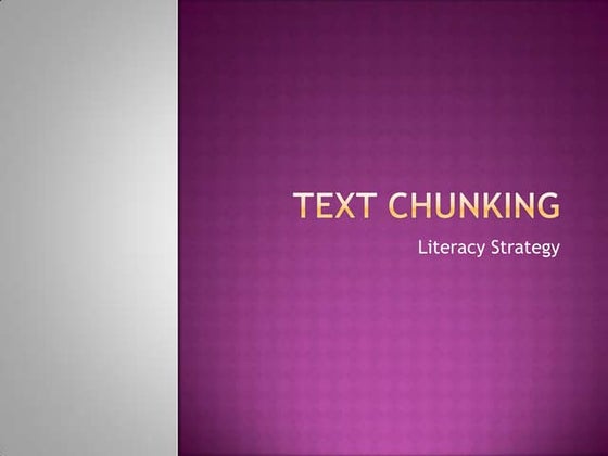 Chunk Paragraph Template and Examples | PPTX