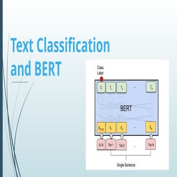 Text classification and BERT, text tagging or text categorization | PPTX
