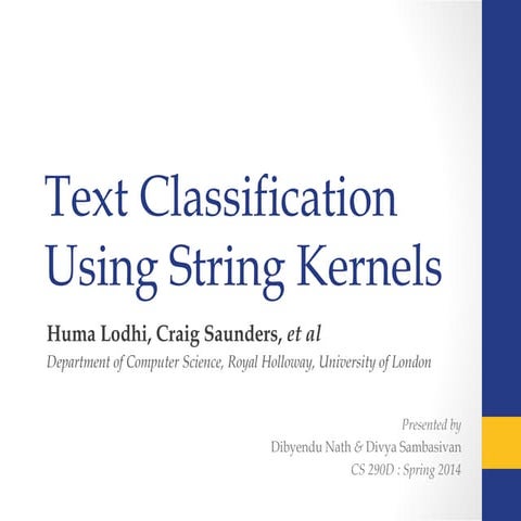 Text Classification Using Text Kernels Ppt 1233