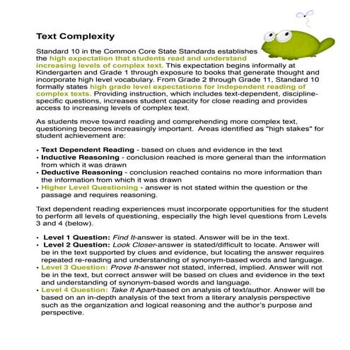 Text complexity | PDF
