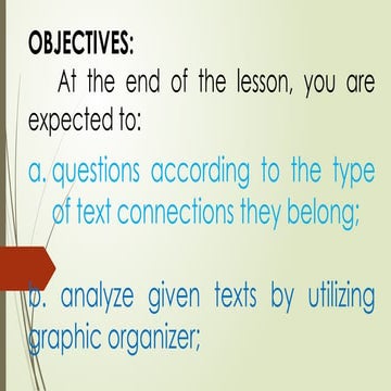 Text Connections.pptx for grade 9 english | PPTX