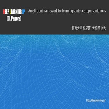 An Efficient Framework For Learning Sentence Representations Ppt