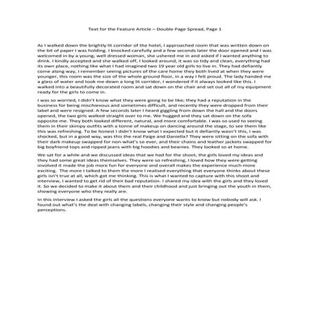 Feature Article Analysis | PPTX