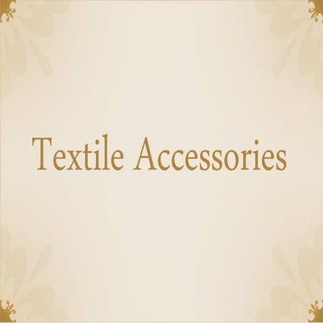 Textile Accessories | PDF