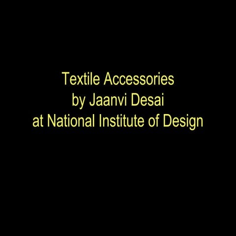Textile accessories | PPT