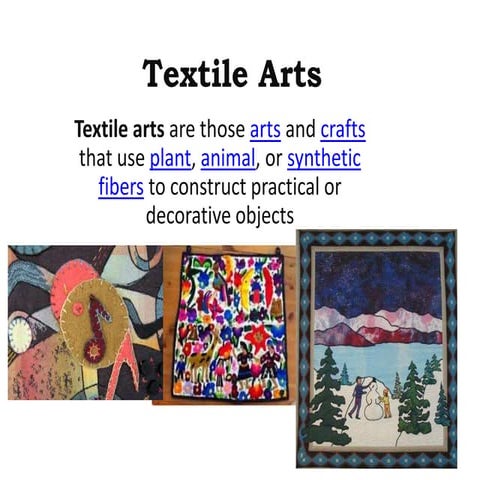 Textile arts | PPTX