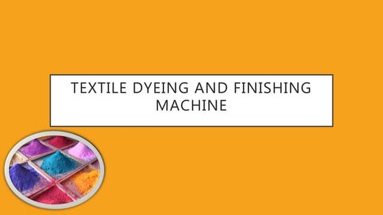 Exhaust dyeing process | PPTX