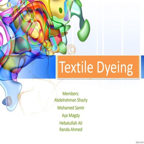 Textile dyeing project | PDF