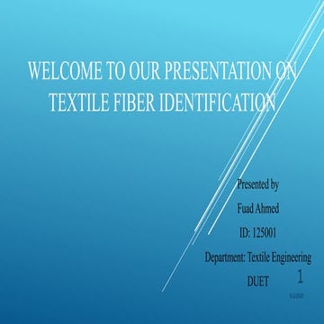 Textile fiber identification | PPT