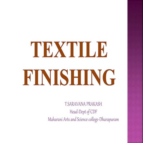 TEXTILE FINISHING | PPT