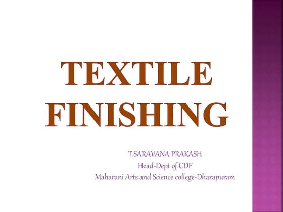 Textile finishes | PPT