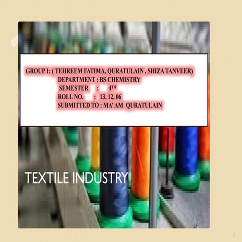 Flow charts of Textile and garments | PPTX