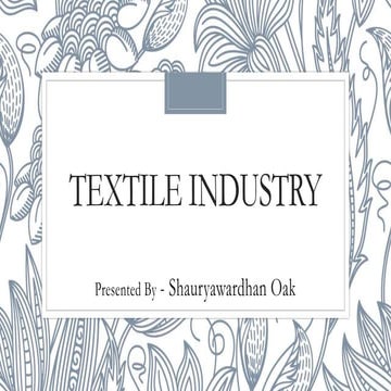 Textile park thesis | DOCX