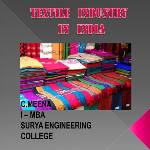 Textile industry in india | PPTX