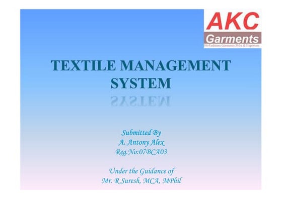 Basic organizational chart of a garments factory | PDF