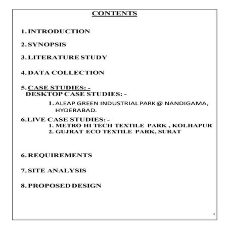 Textile park thesis | DOCX