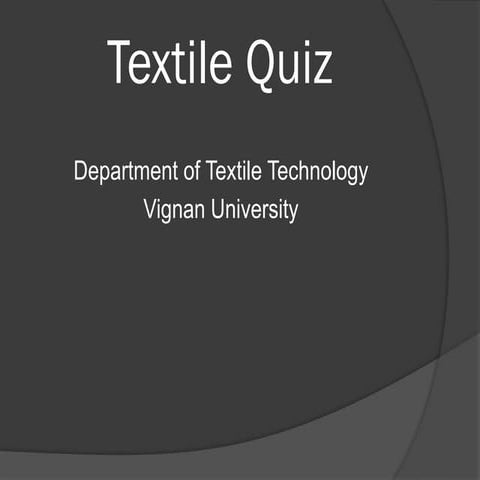 Textile quiz | PPTX