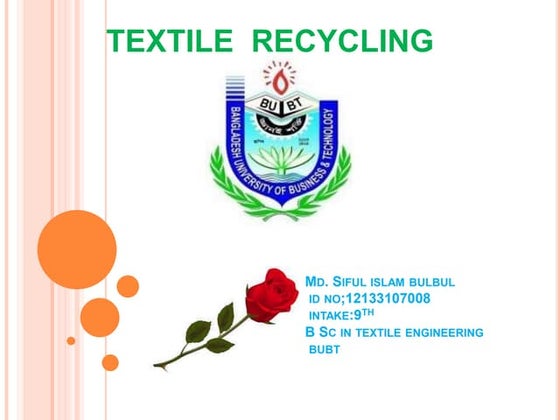 Textile and clothing recycling | PPT | Apparel Industry | Industries