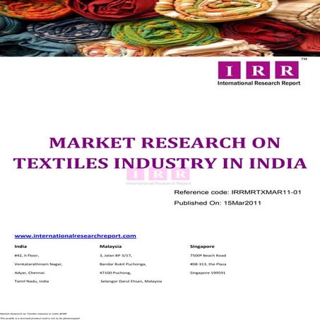 Textile park thesis | DOCX